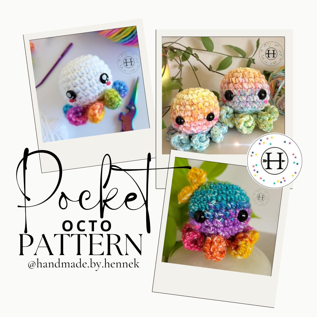 Pdf-pocket Octo No Sew Crochet Pattern - Etsy