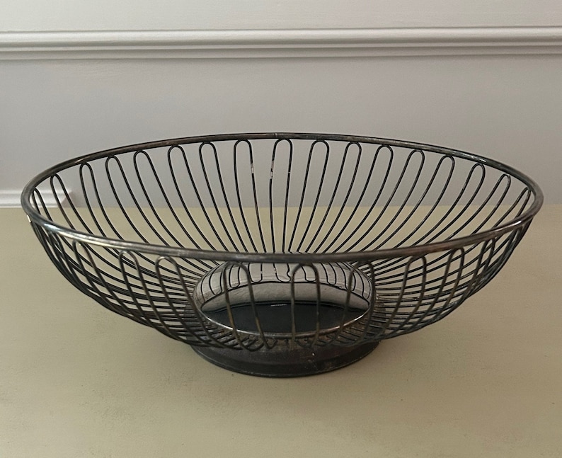 Vintage Silver Wire Basket, Basket, Serving, Decorative, Dining. - Etsy