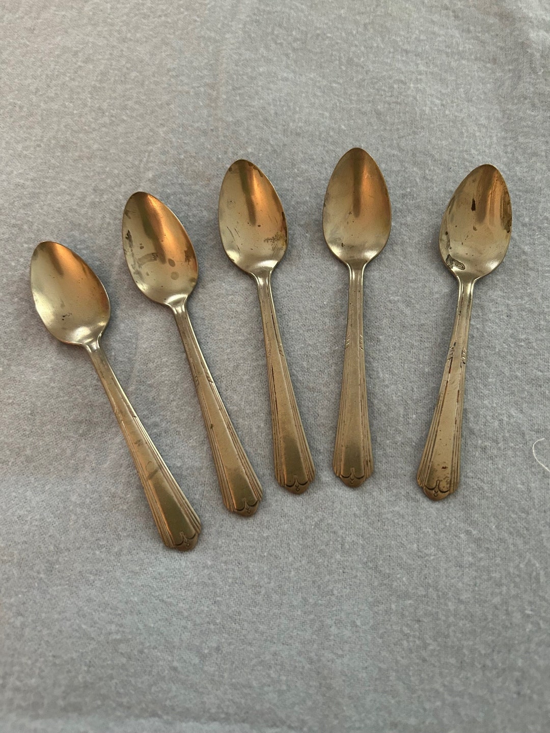 Vintage Demitasse Spoons, Silverplate, Spoons, Small Spoons. Set of ...