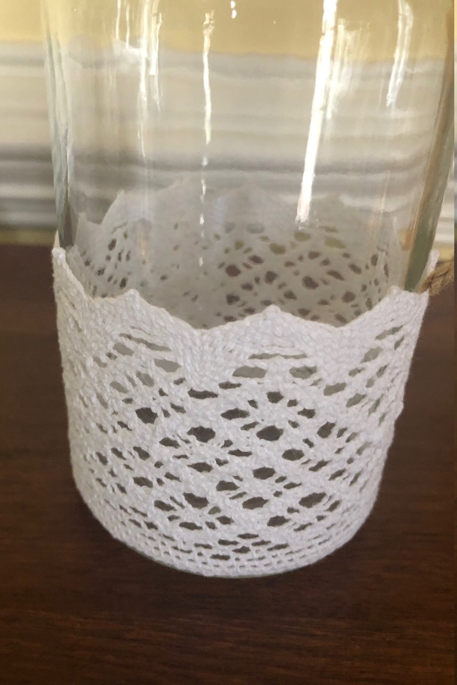 Glass Vases, Vases With Lace, Shabby Chic Vases, Wedding Decor, Shower ...