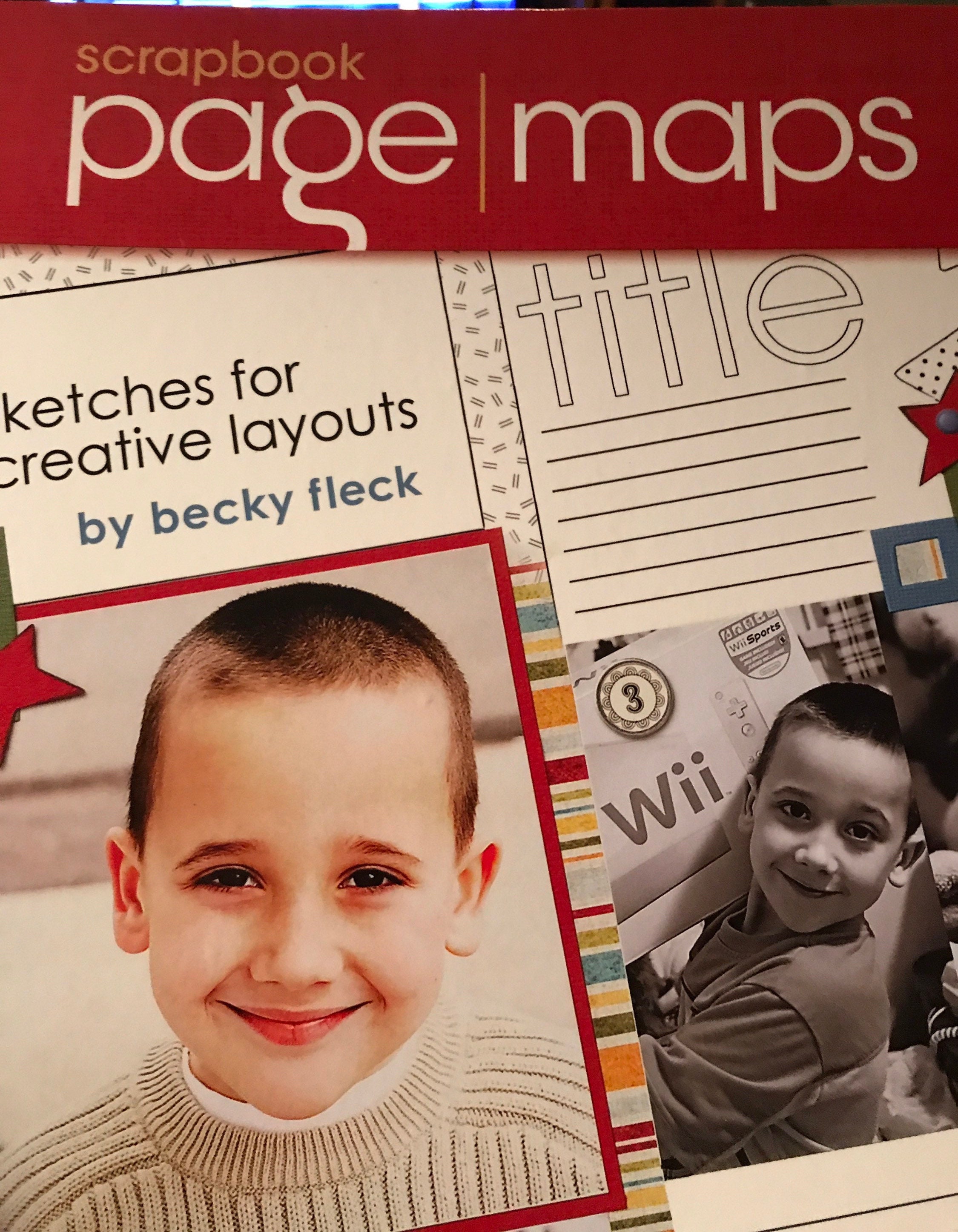 Book Scrapbook Page Maps Sketches for Creative Layouts by Becky Fleck ...