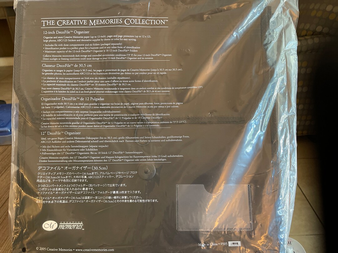 The Creative Memories Collection - 12-inch Decofile Organizer - 3 ...