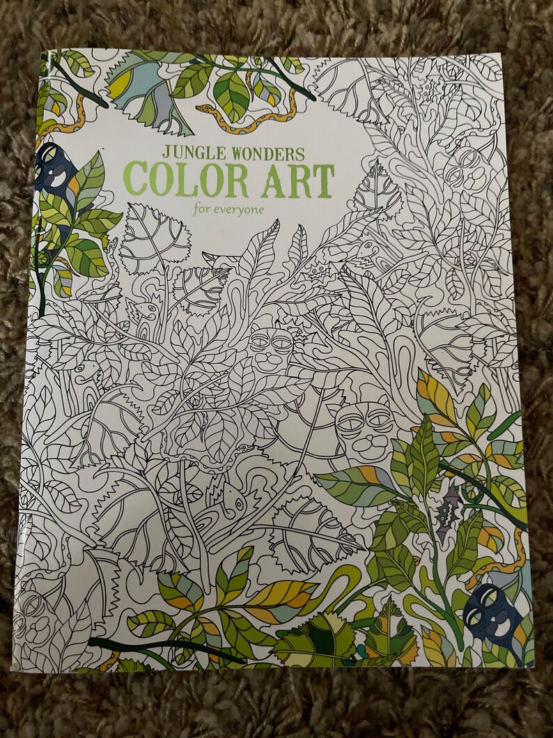 Jungle Wonders Color Art Coloring Book: 24 Perforated Designs - F2 - Etsy