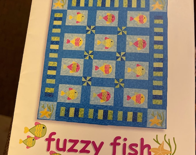 Free Shipping! Fuzzy Fish Quilt - 53” X 58” - 2003 - by Fabric Cafe ...