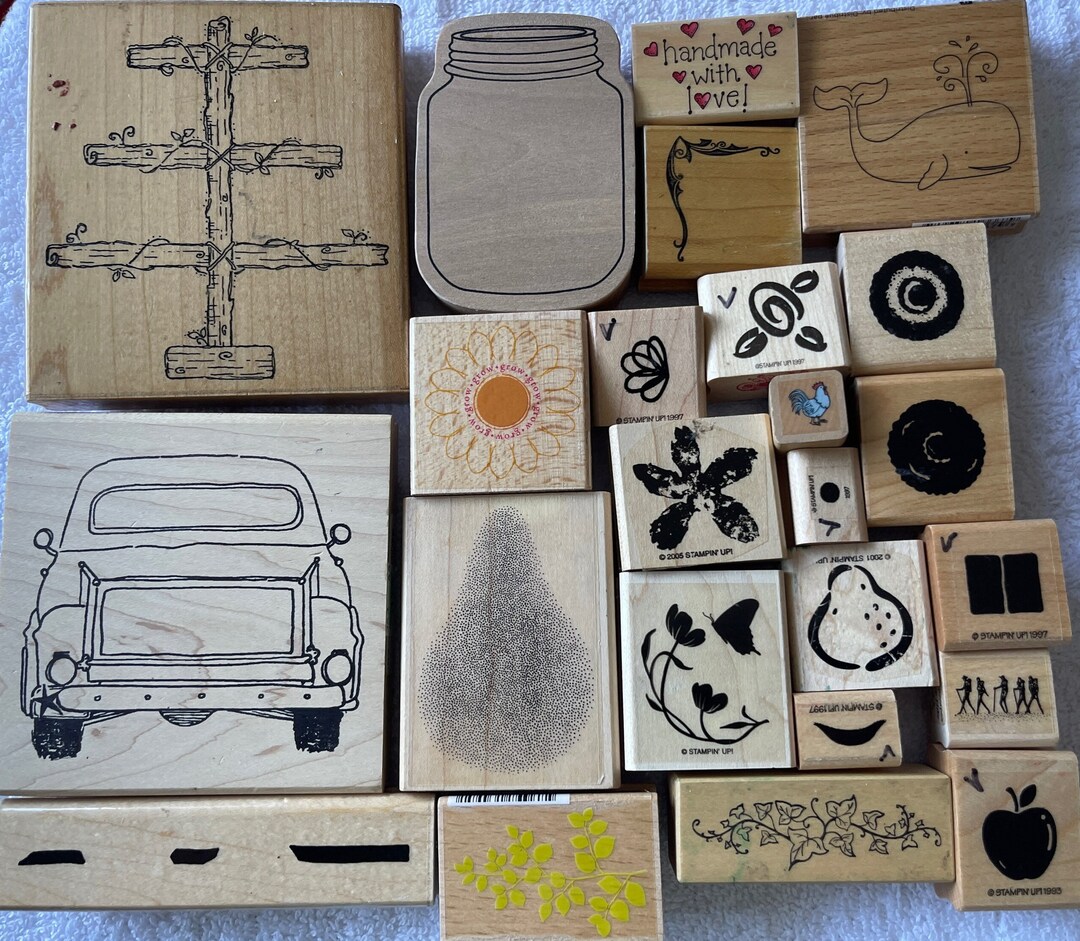24 Vintage Rubber Stamps: Card Making & Scrapbooking -G2 - Etsy