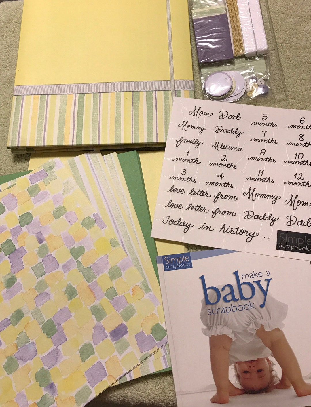 BABY 30 Page Scrapbook Kit - Simple Scrapbooks - New in Package - Free ...