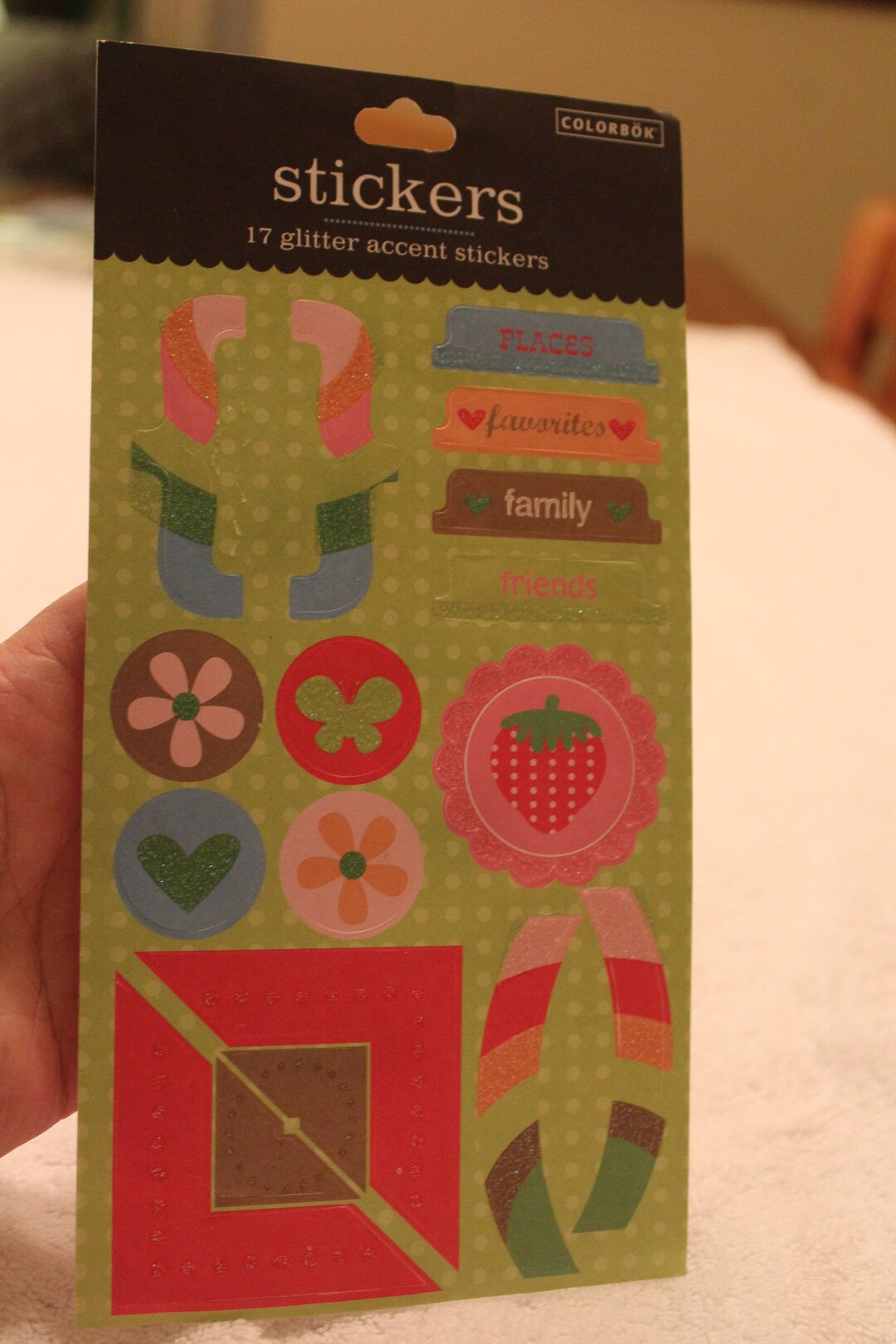 Colorbok Glitter Accent Stickers: Family, Friends, Places - 34 Stickers ...