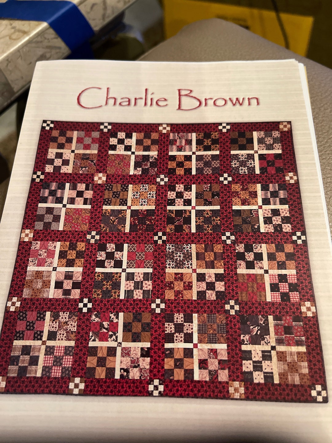 2004 Charlie Brown Quilt Pattern: Miss Rosie's, 67" Square (complete ...