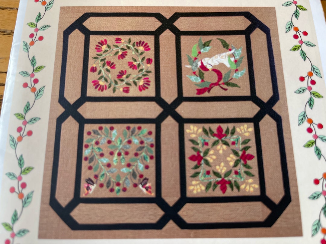 1993 Baltimore Tribute Wreaths Wall Quilt Pattern - Mary Sorensen ...