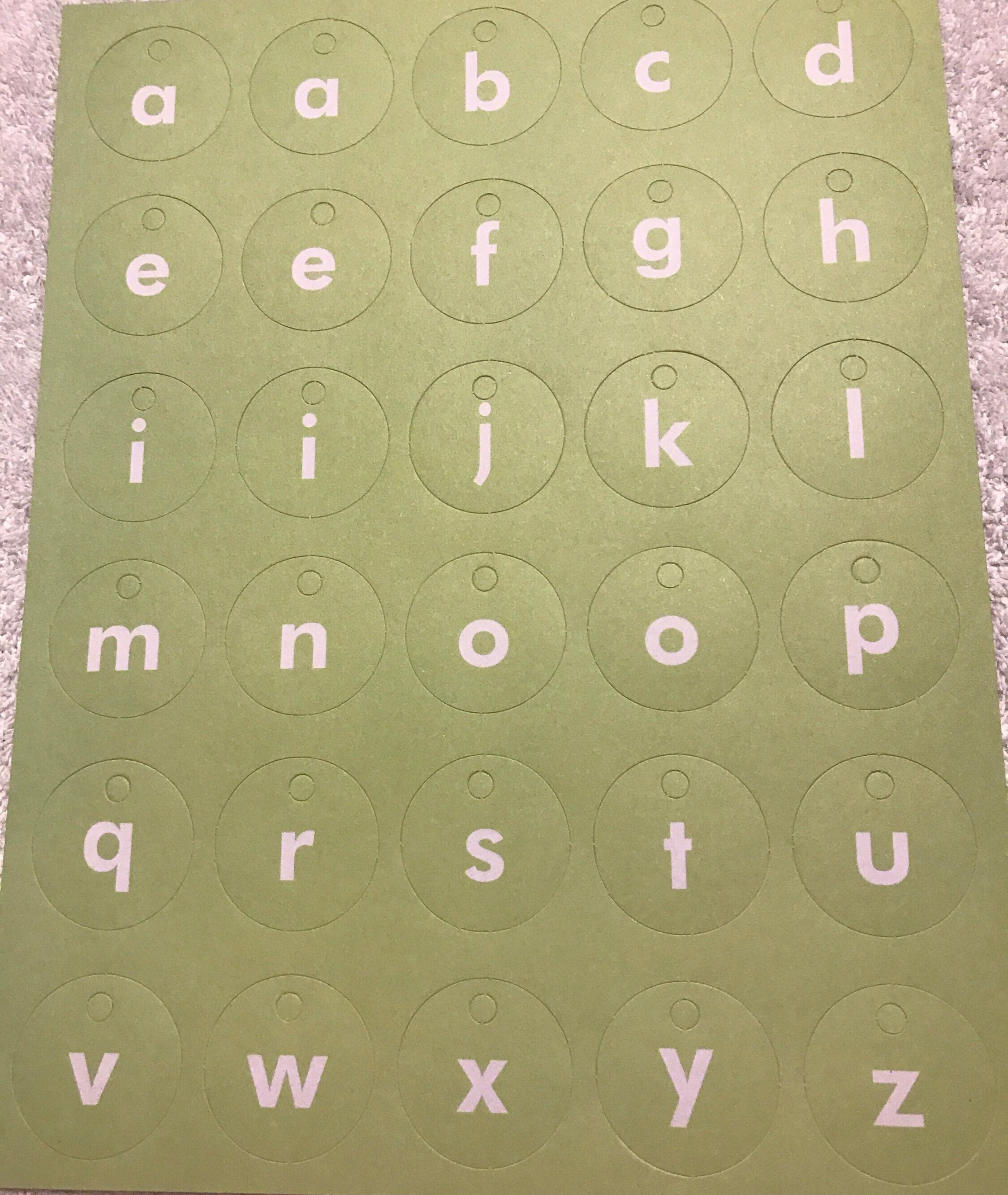 1738 PIECES 18 pages of punch out letters green letters - Etsy.de