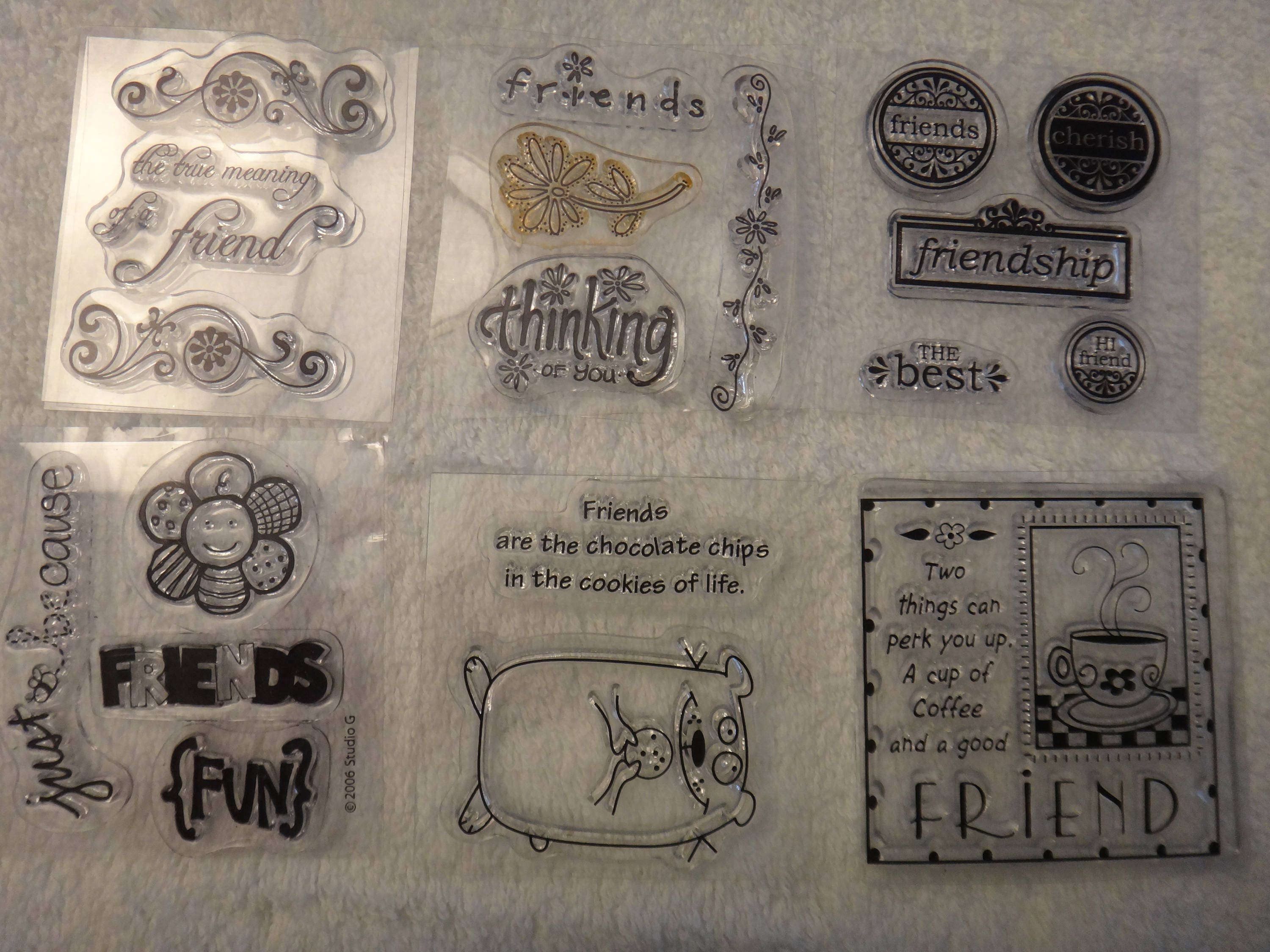 Friendship 19 Acrylic Stamps 6 Stamp Groups Appear New | Etsy