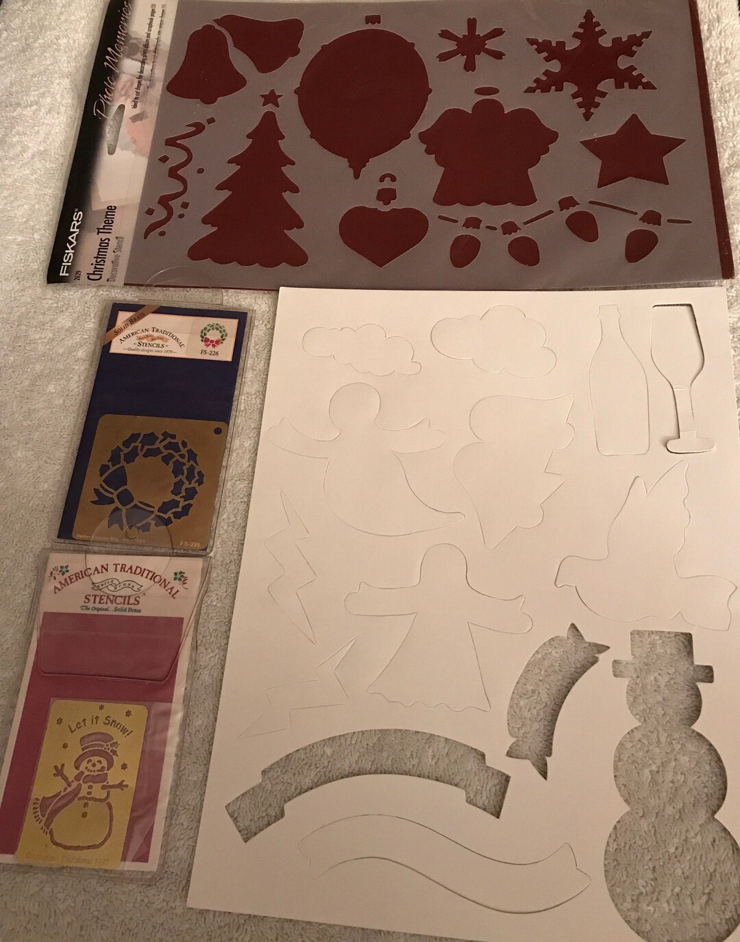 2 Solid Brass Stencils Fiskars 2629 MORE Snowman Banners - Etsy