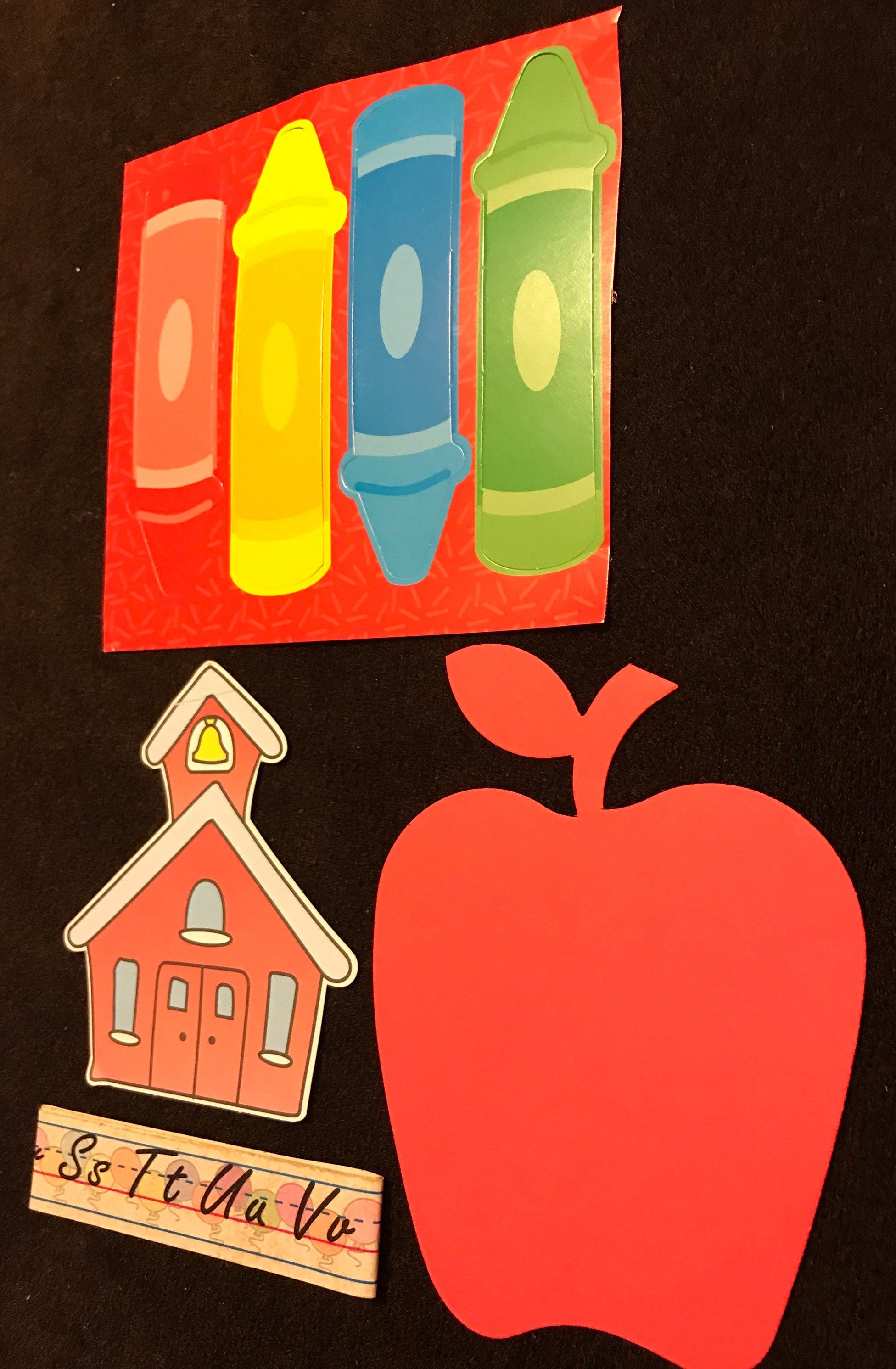 School Theme Scrapbook KIT Paper 2 12x12 and Stickers Die - Etsy