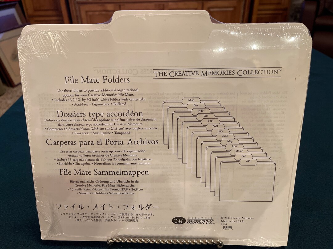 The Creative Memories Collection - File Mate Folders - 13 White Folders ...