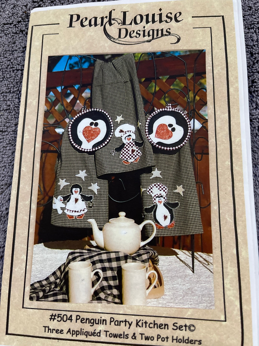 PATTERN - Penguin Party Kitchen Set #504 - Pearl Louise Designs - 3 ...