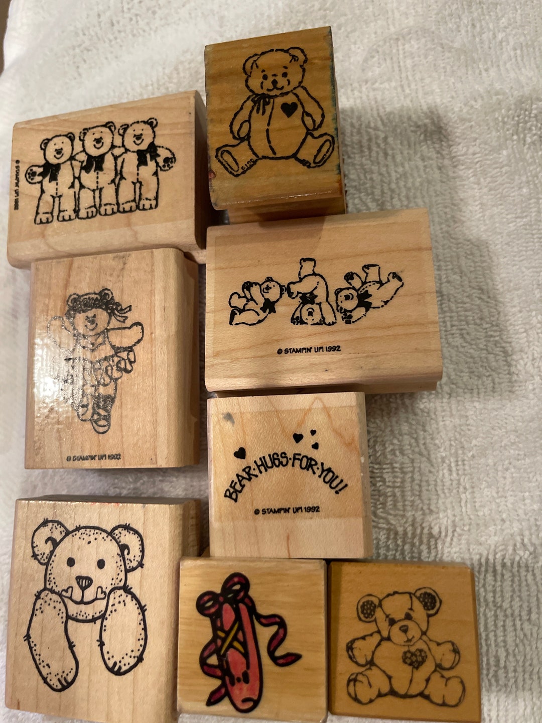 8 Stamps - Teddy Bears - Stampin' Up! 1992 - Inkadinkado - PSX - 8 ...