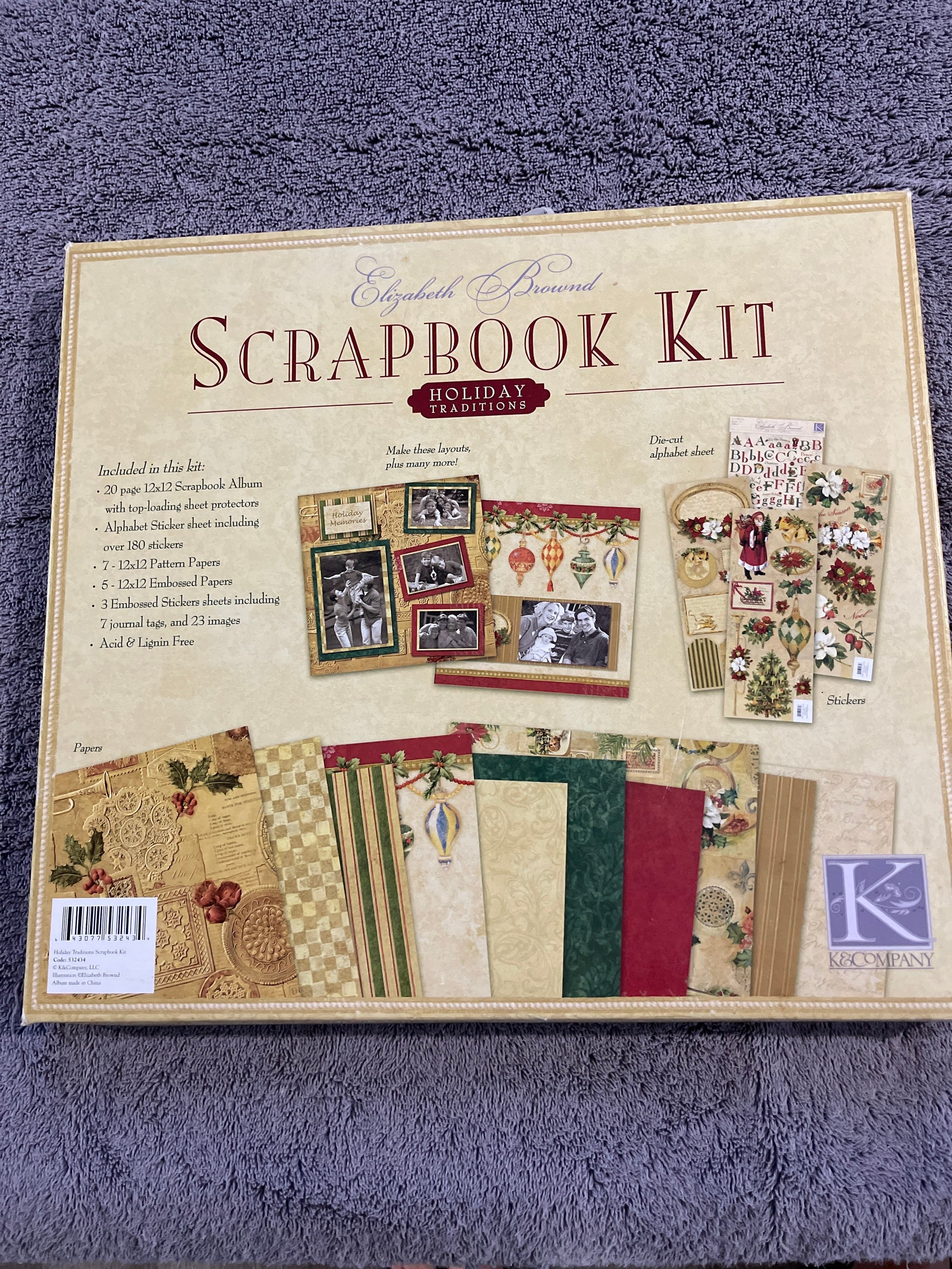 Elizabeth Brownd Holiday Traditions Scrapbook Kit 12 X 12 Album Paper ...