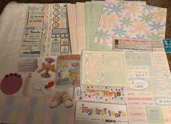 BABY Scrapbook Kit 6 12x12 Scrapbook Baby Pages - Etsy UK