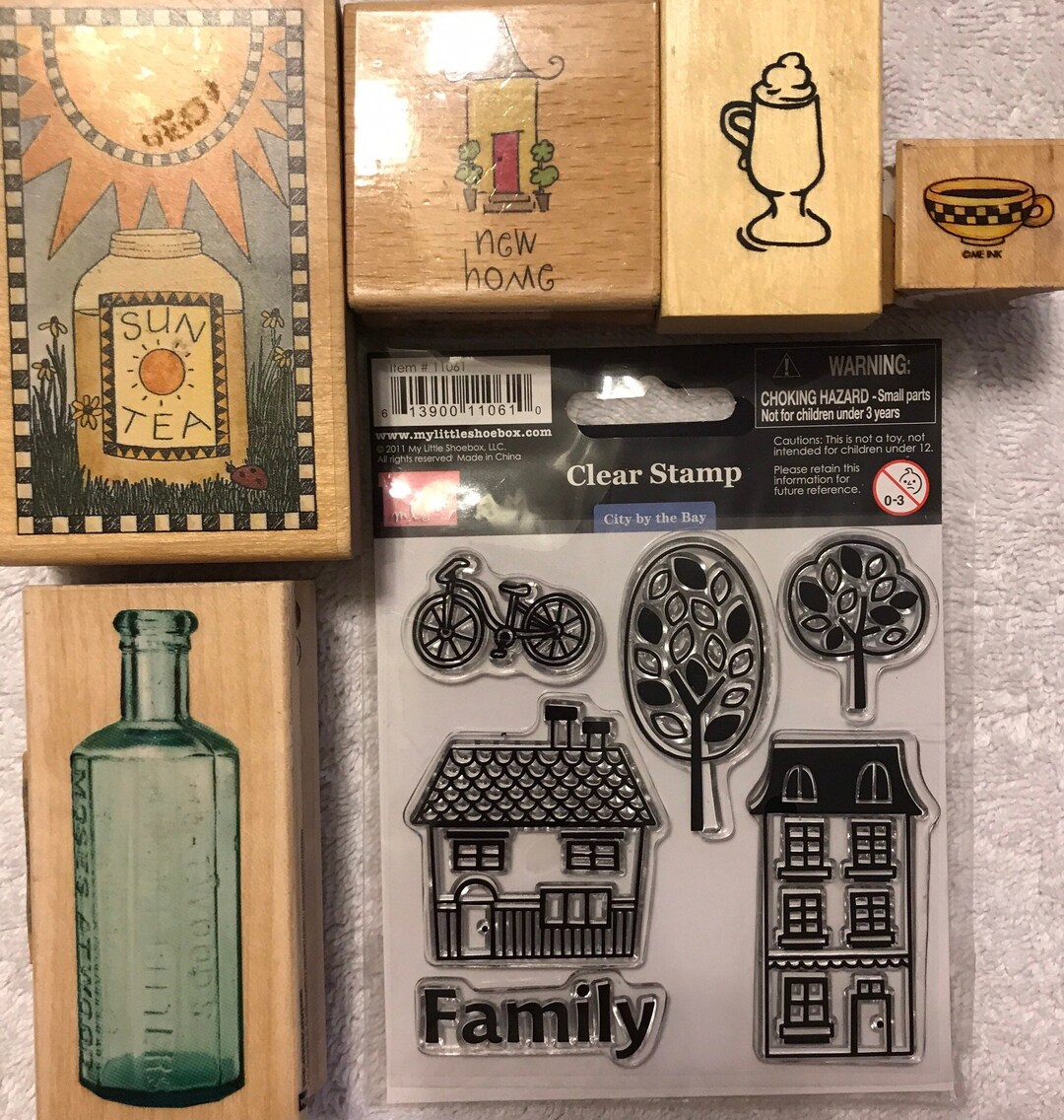 STAMPS - My Little Shoebox City by the Bay 6 Clear Stamps + 5 Wooden ...