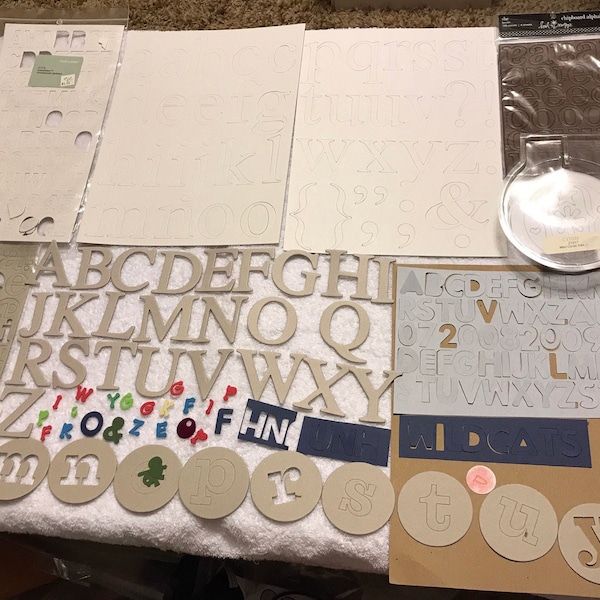 Chipboard Alphabet - Etsy