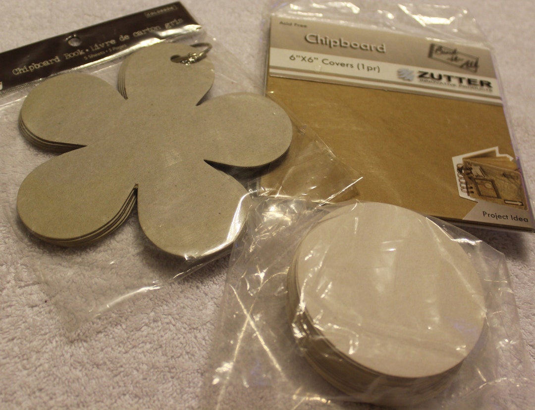 Chipboard Craft Bundle: Colorbok Flower Book, Zutter 6" Covers, 3.5 ...