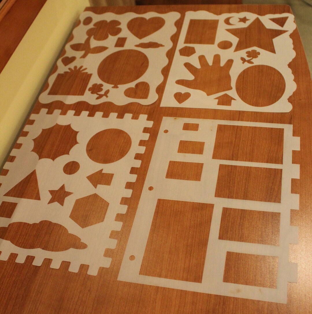 Stencil Sheets: Shapes for Scrapbooking & Card Making - 4 Sheets - P4 ...