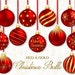 Red and Gold Christmas Balls Clipart, Christmas Baubles, Christmas ...
