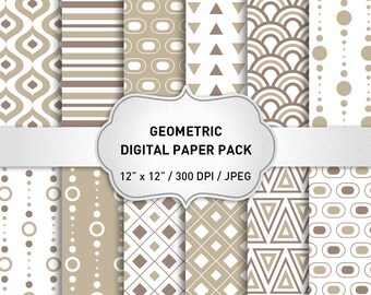 Geometric Digital Paper: Geometric Patterns | Etsy