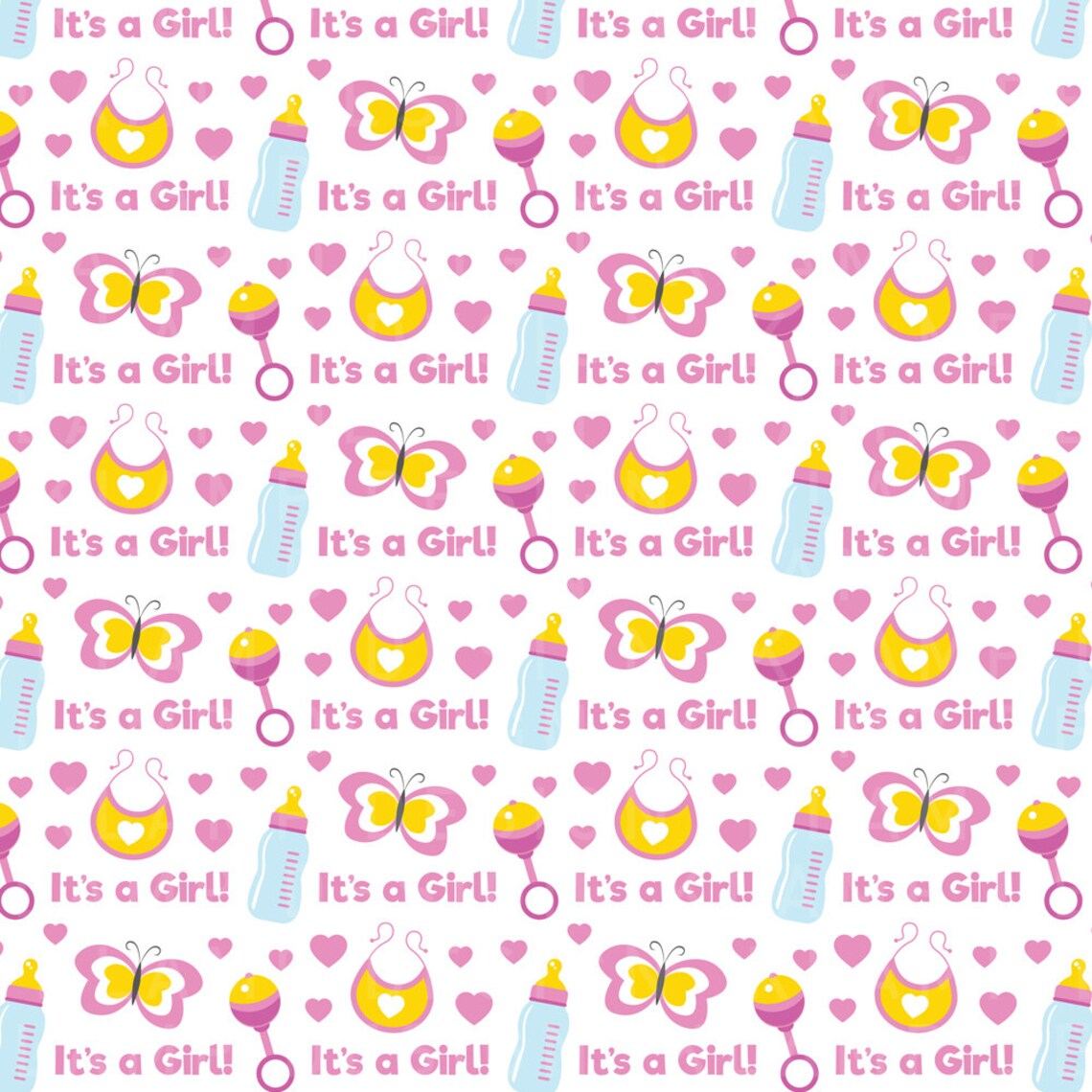 Baby Digital Paper: "baby Girl Digital Paper" Pink Baby Digital Paper ...