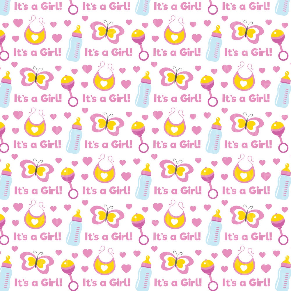 Baby Digital Paper: "baby Girl Digital Paper" Pink Baby Digital Paper ...