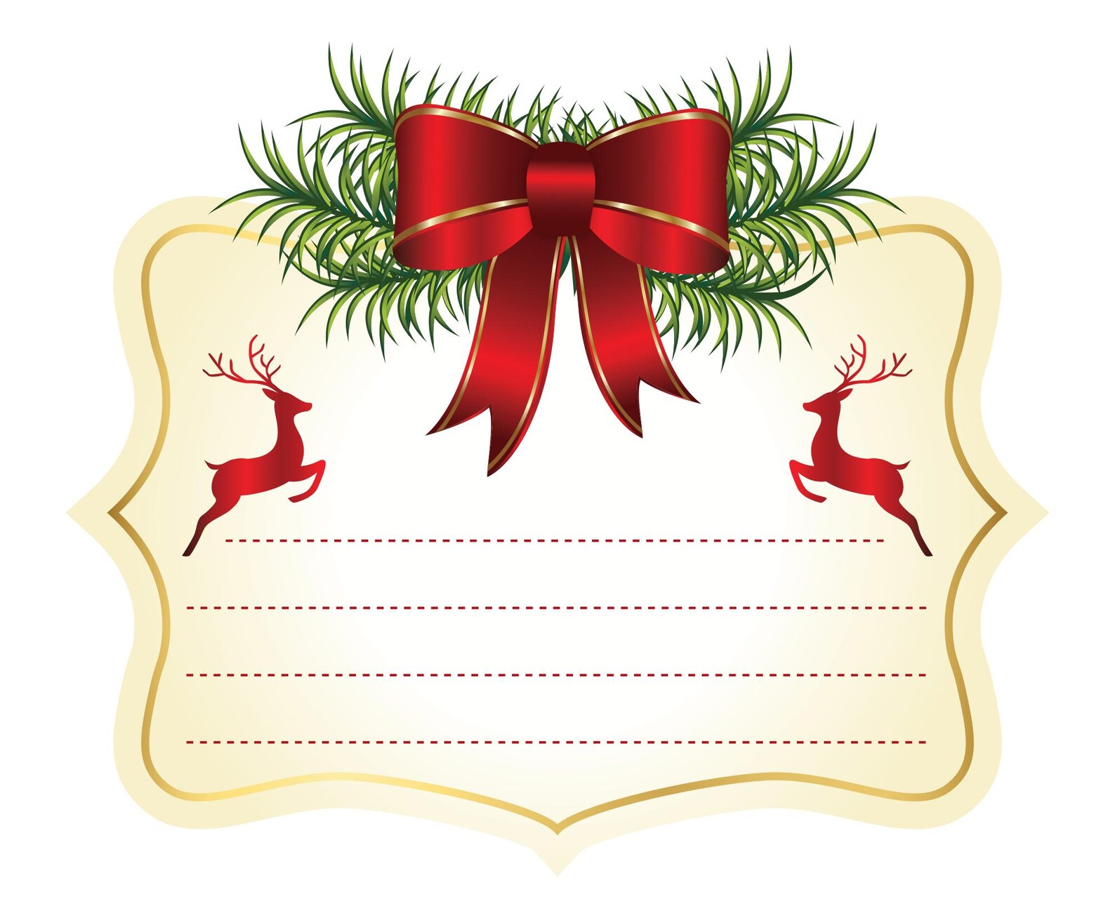 Christmas Clipart, Red and Gold Christmas Clip Art, Christmas Digital ...