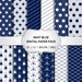 Geometric Digital Paper: "navy Blue Digital Paper" for Scrapbooking ...