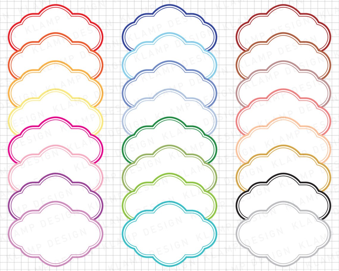 Digital Frame Clipart: "printable Frames" for Scrapbooking, Clipart ...