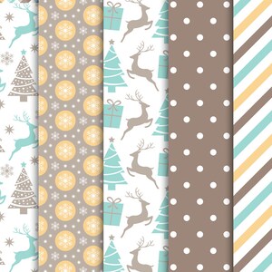 Christmas Digital Paper Commercial Use: "christmas Papers" With ...
