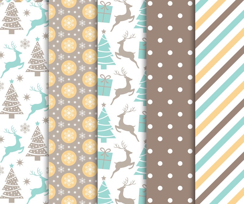 Christmas Digital Paper Commercial Use: "christmas Papers" With ...