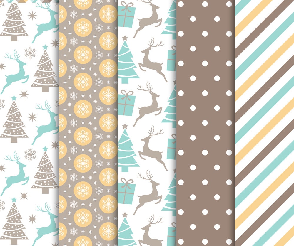 Christmas Digital Paper Commercial Use: "christmas Papers" With ...