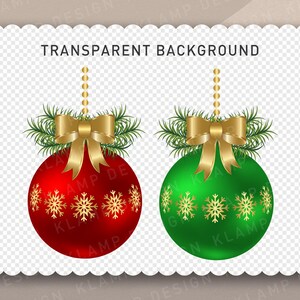 Christmas Balls Clip Art Commercial Use, Digital Christmas Ball ...