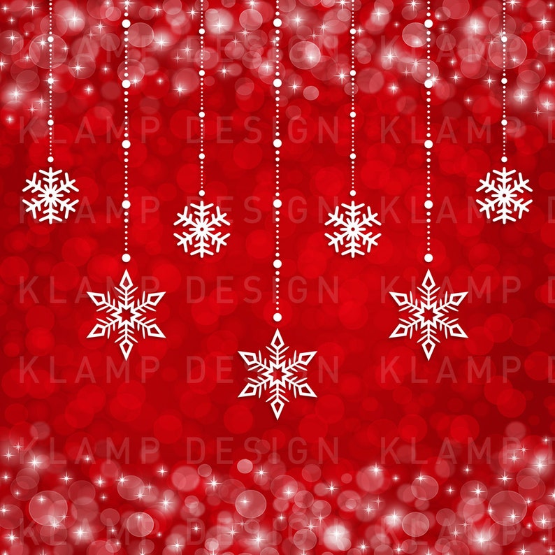 Red and Gold Christmas Digital Paper Commercial Use, Holiday Paper, Red ...