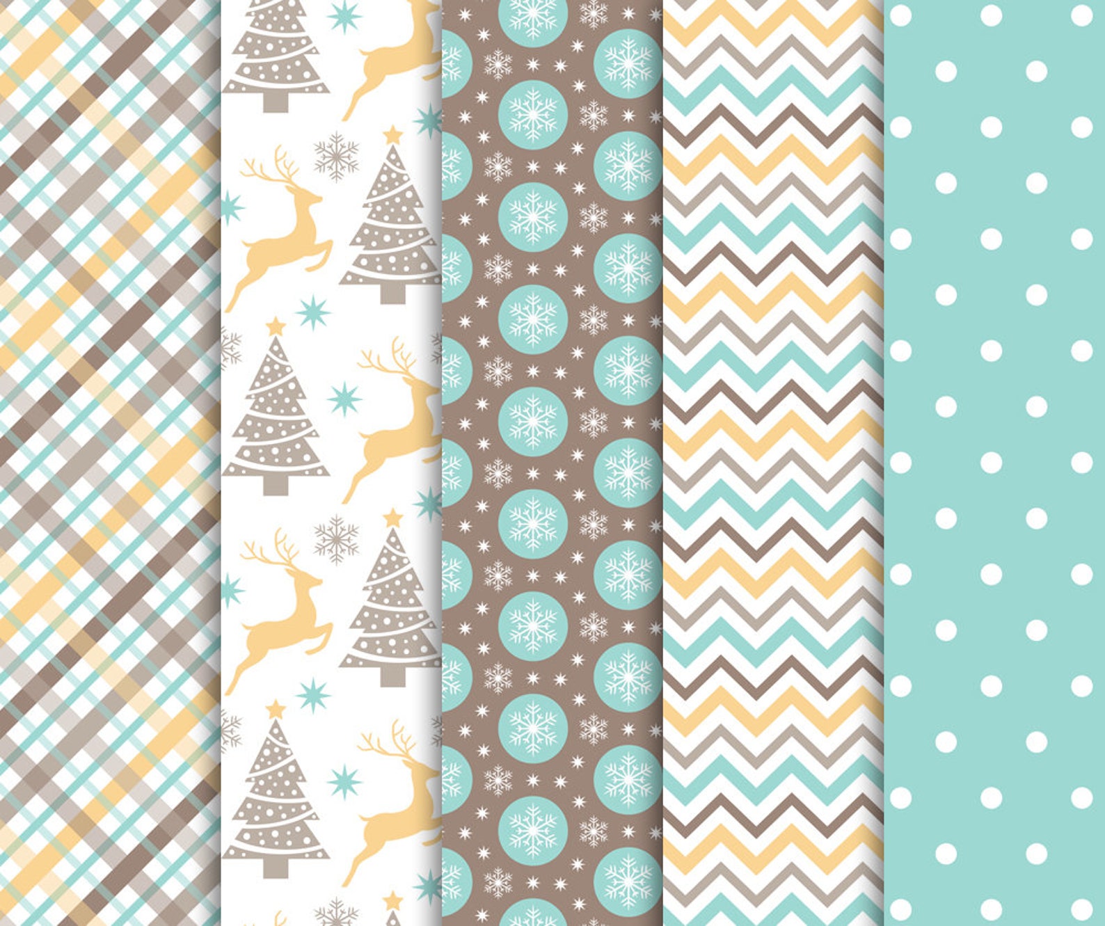Christmas Digital Paper Commercial Use: "christmas Papers" With ...