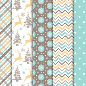 Christmas Digital Paper Commercial Use: "christmas Papers" With ...