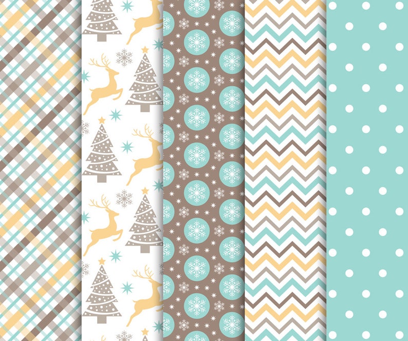 Christmas Digital Paper Commercial Use: "christmas Papers" With ...
