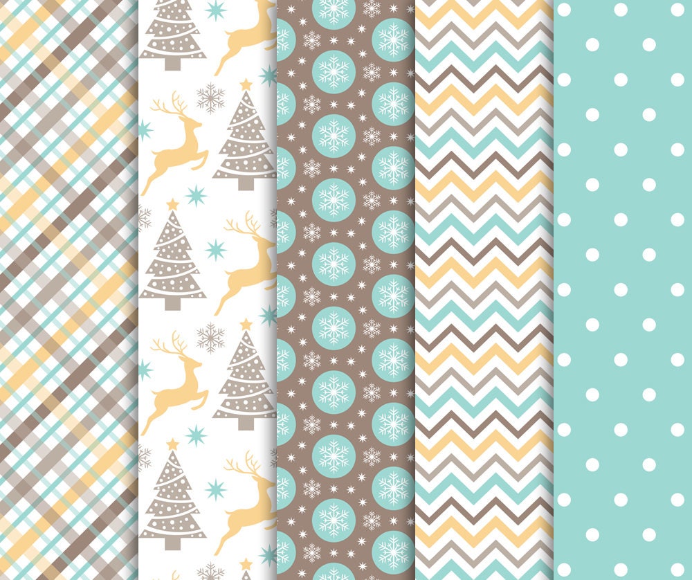 Christmas Digital Paper Commercial Use: "christmas Papers" With ...