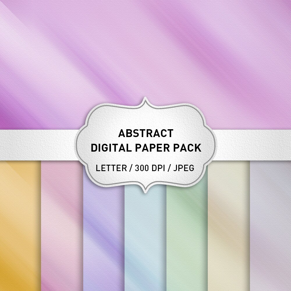 Abstract Digital Paper Pack, Pastel Digital Paper, Texture Digital ...