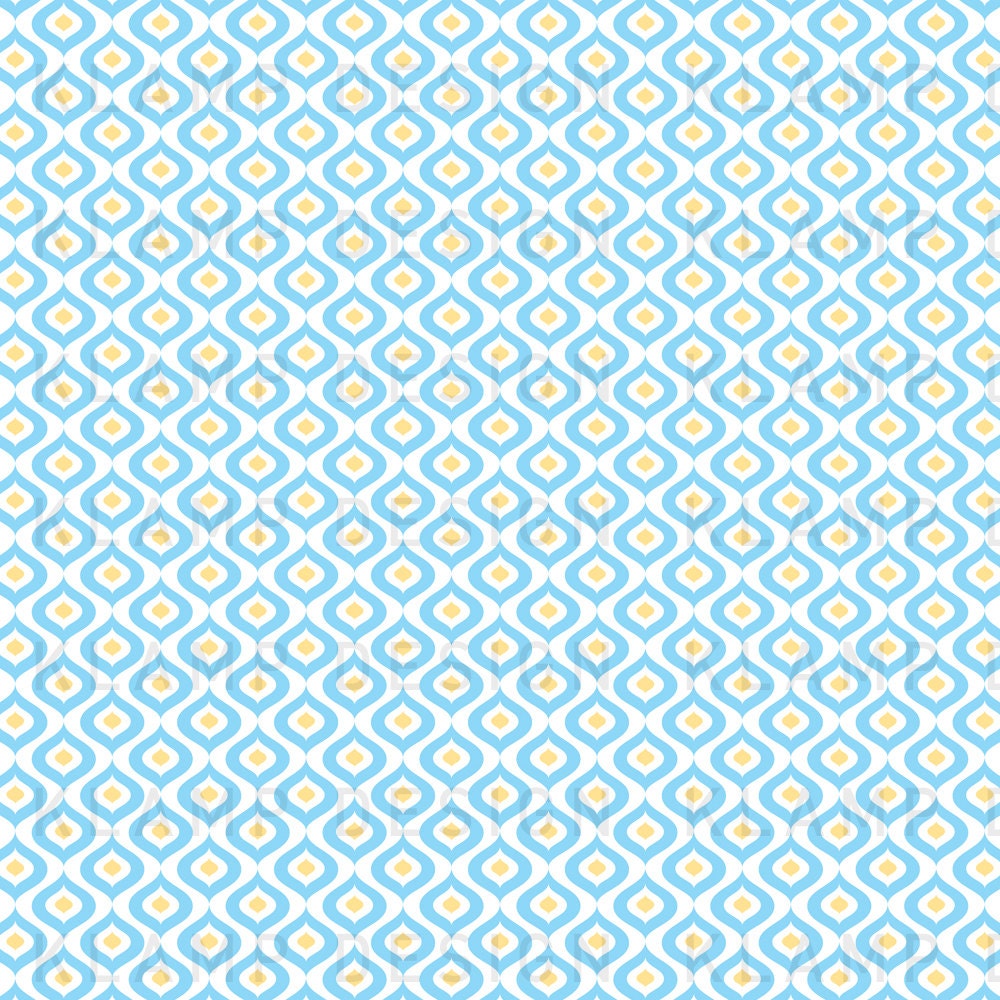 Light Blue Digital Paper, Geometric Digital Paper, Digital Paper With ...