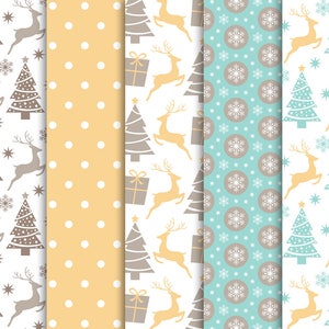 Christmas Digital Paper Commercial Use: "christmas Papers" With ...