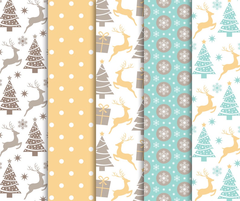 Christmas Digital Paper Commercial Use: "christmas Papers" With ...