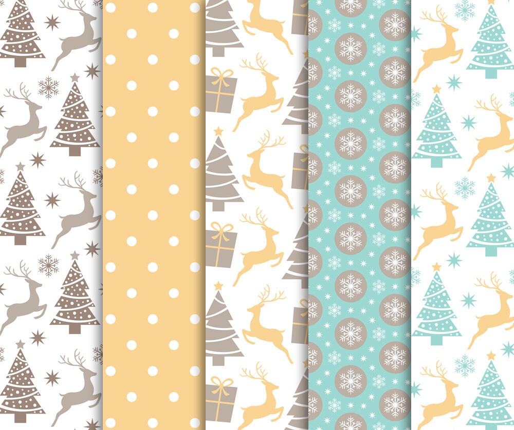 Christmas Digital Paper Commercial Use: "christmas Papers" With ...