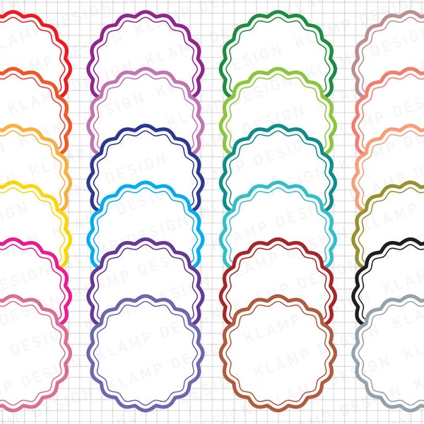 Scalloped Labels - Etsy