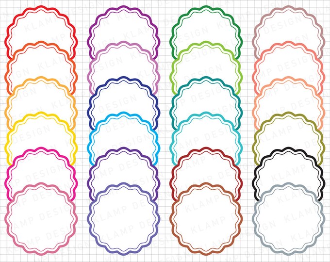 48 Frame Clipart: "digital Frame Clipart" for Scrapbooking, Clipart ...