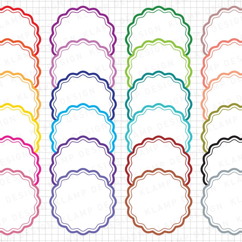 Scalloped Labels - Etsy